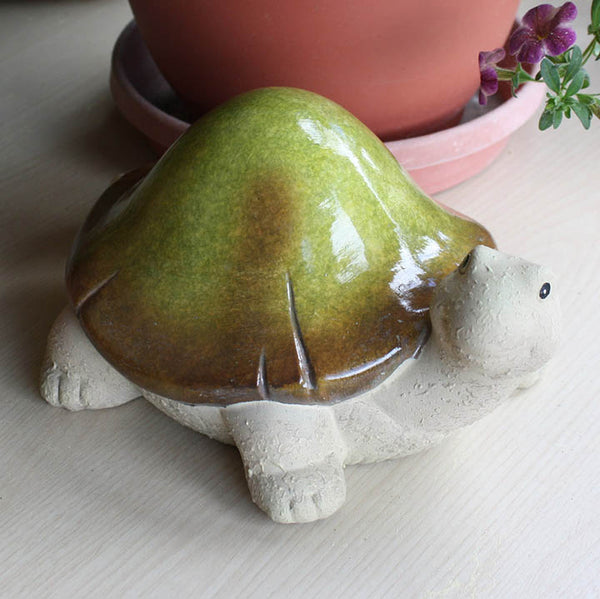 Ceramic 7.5" Turtle Figurine Garden Decor Sculpture – Animal Emporium ...